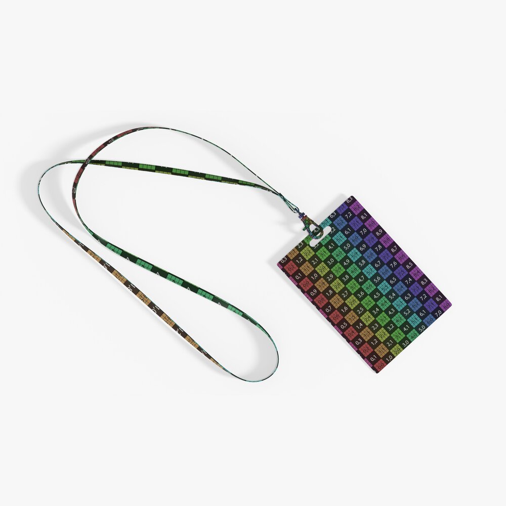 Identity Card On Strap Large 3D model - Download Stationery on 3DModels.org