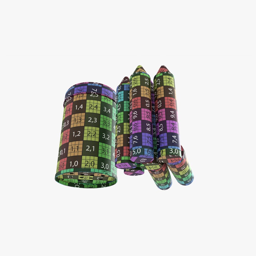 Large Crayons In Metal Tube Box 3D model - Download Stationery on ...