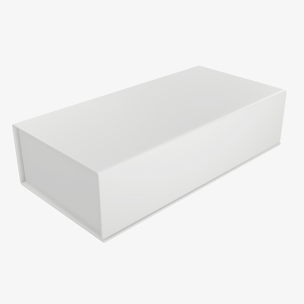 Magnetic Gift Box with Rectangular Paper Closure 3D model - Download ...