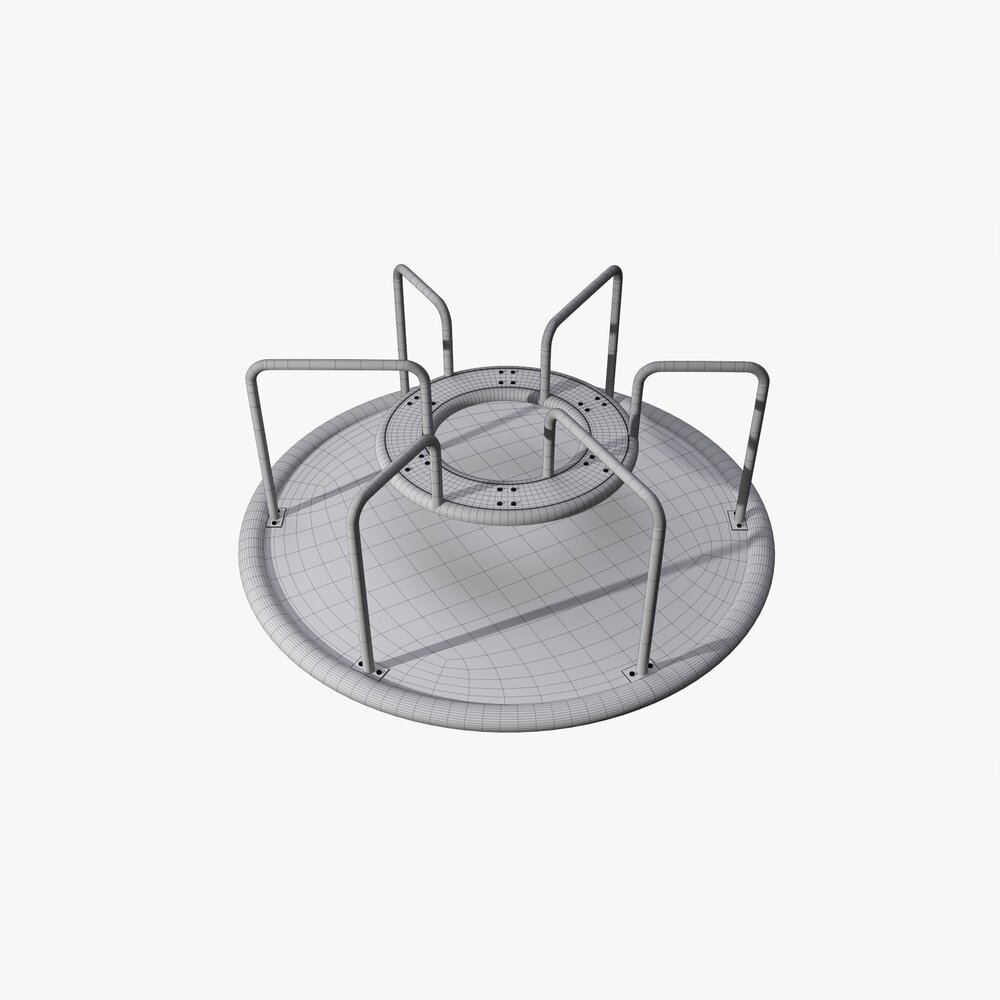 Merry-go-rounds Carousel 01 3D model - Download Street elements on ...