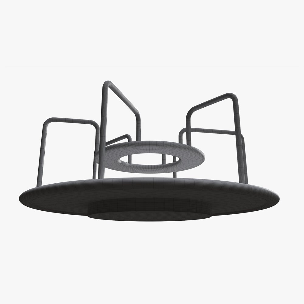 Merry-go-rounds Carousel 03 3D model - Download Street elements on ...