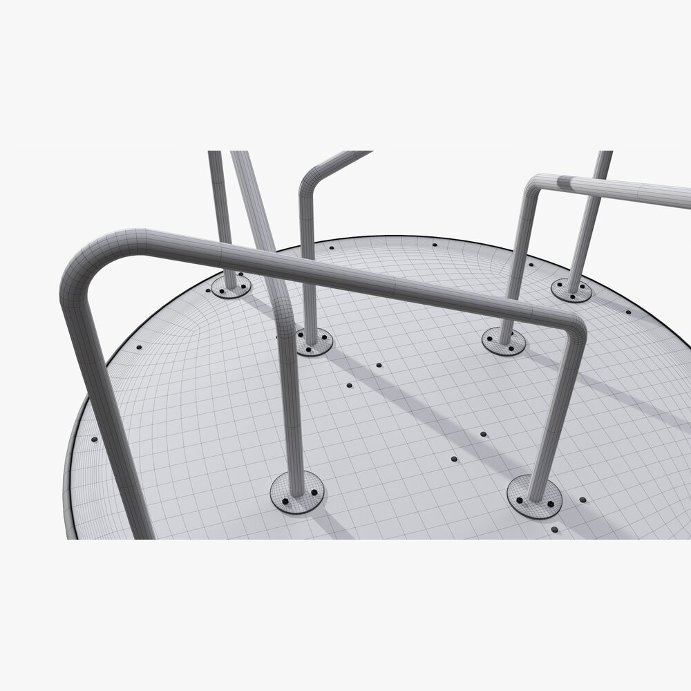 Merry-go-rounds Carousel 04 3D model - Download Street elements on ...
