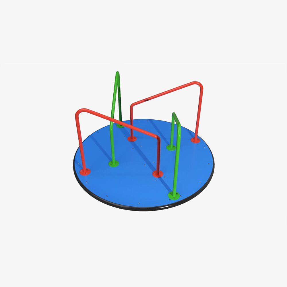 Merry-go-rounds Carousel 04 3D model - Download Street elements on ...
