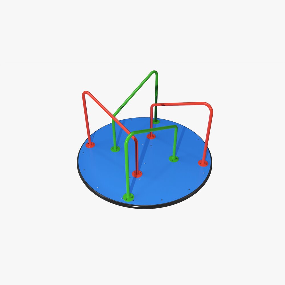 Merry-go-rounds Carousel 04 3D model - Download Street elements on ...