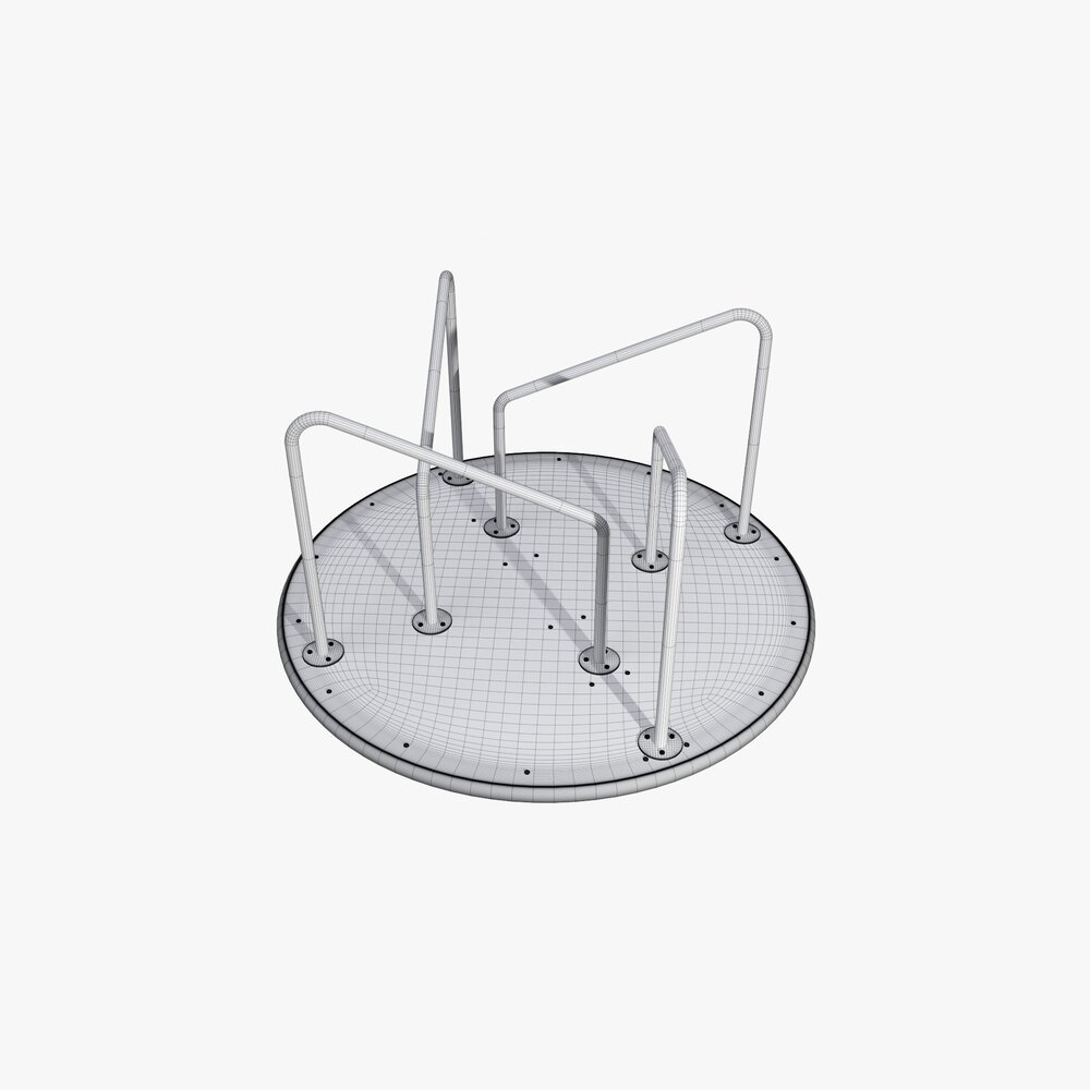 Merry-go-rounds Carousel 04 3D model - Download Street elements on ...