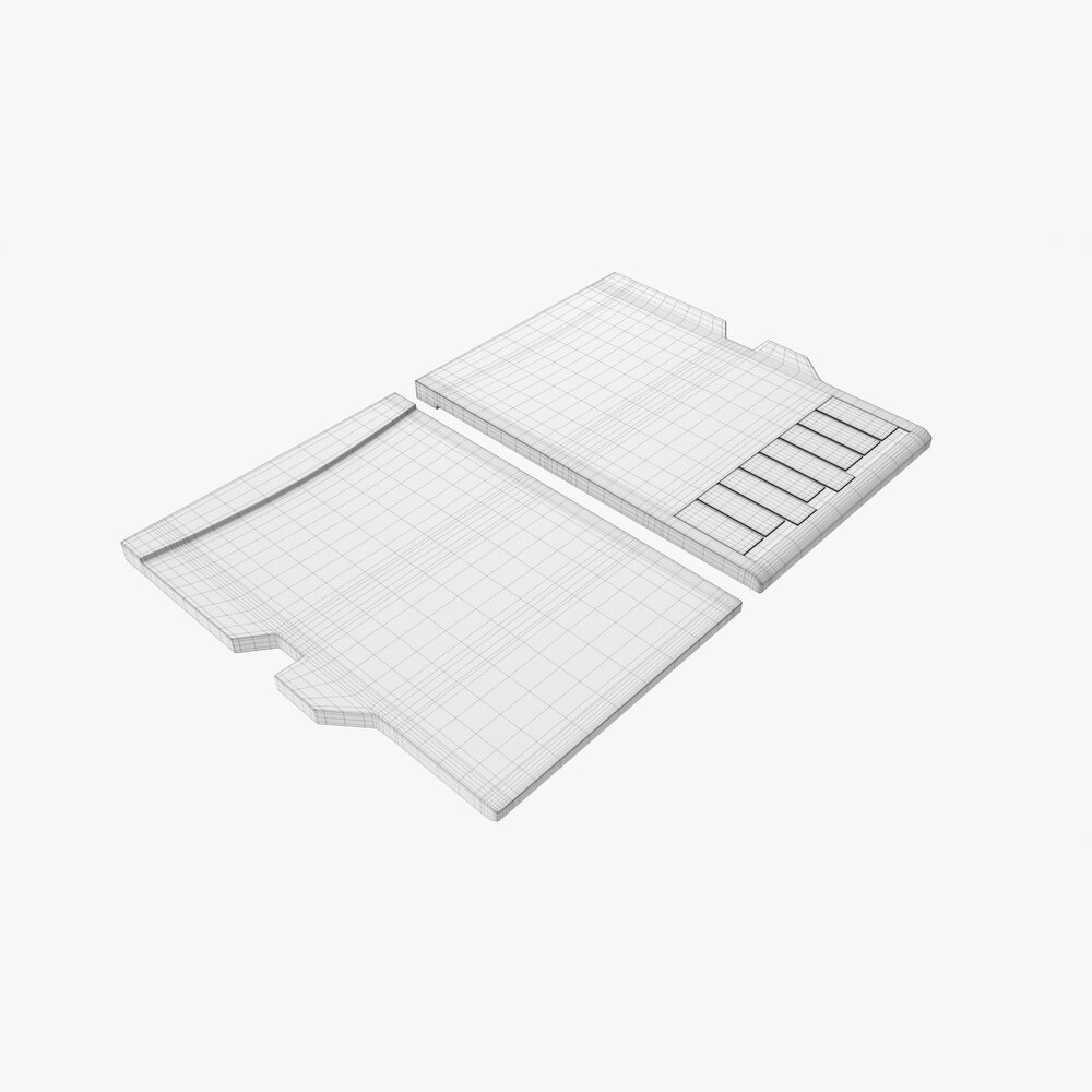 微型SD存储卡 3D模型 - 下载 电子配件 开启 3DModels.org