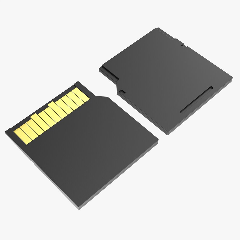 Mini SD Memory Card 3D model - Download Electronic Accessories on ...