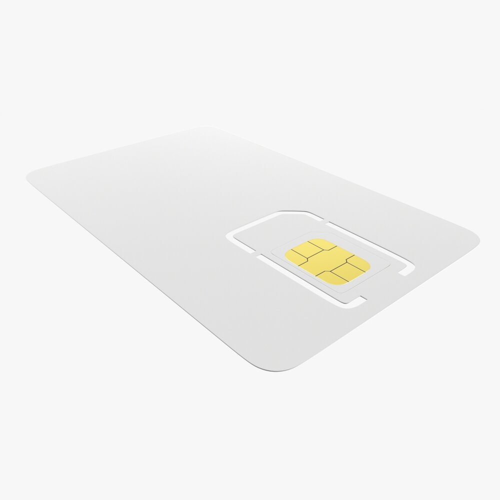 Tarjeta SIM Móvil Modelo 3D - Descargar Accesorios electrónicos ...