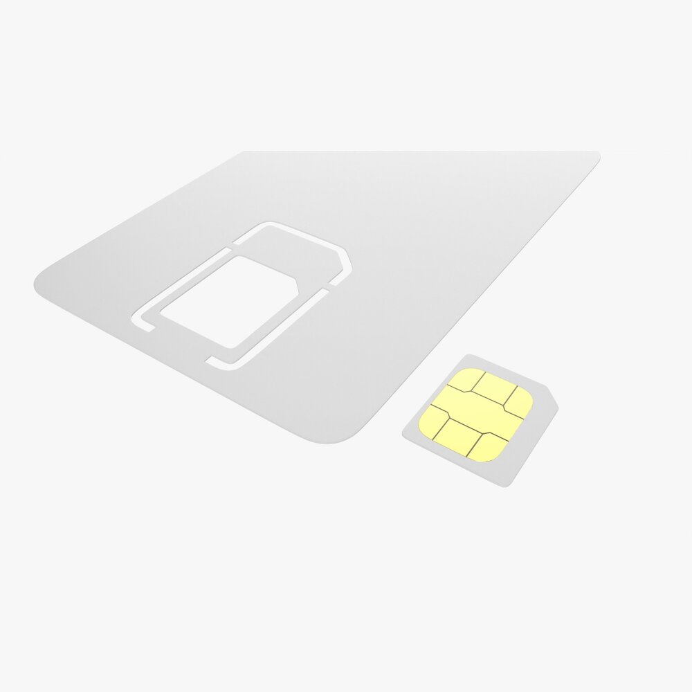 Tarjeta SIM Móvil Modelo 3D - Descargar Accesorios electrónicos ...