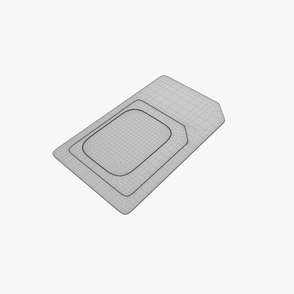 Mobile SIM Card 02 3D model - Download Electronic Accessories on ...