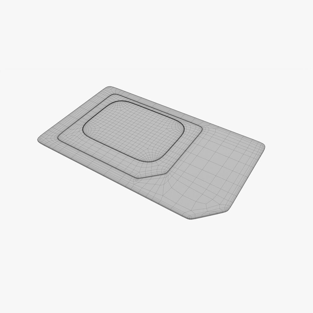 Mobile SIM Card 02 3D model - Download Electronic Accessories on ...