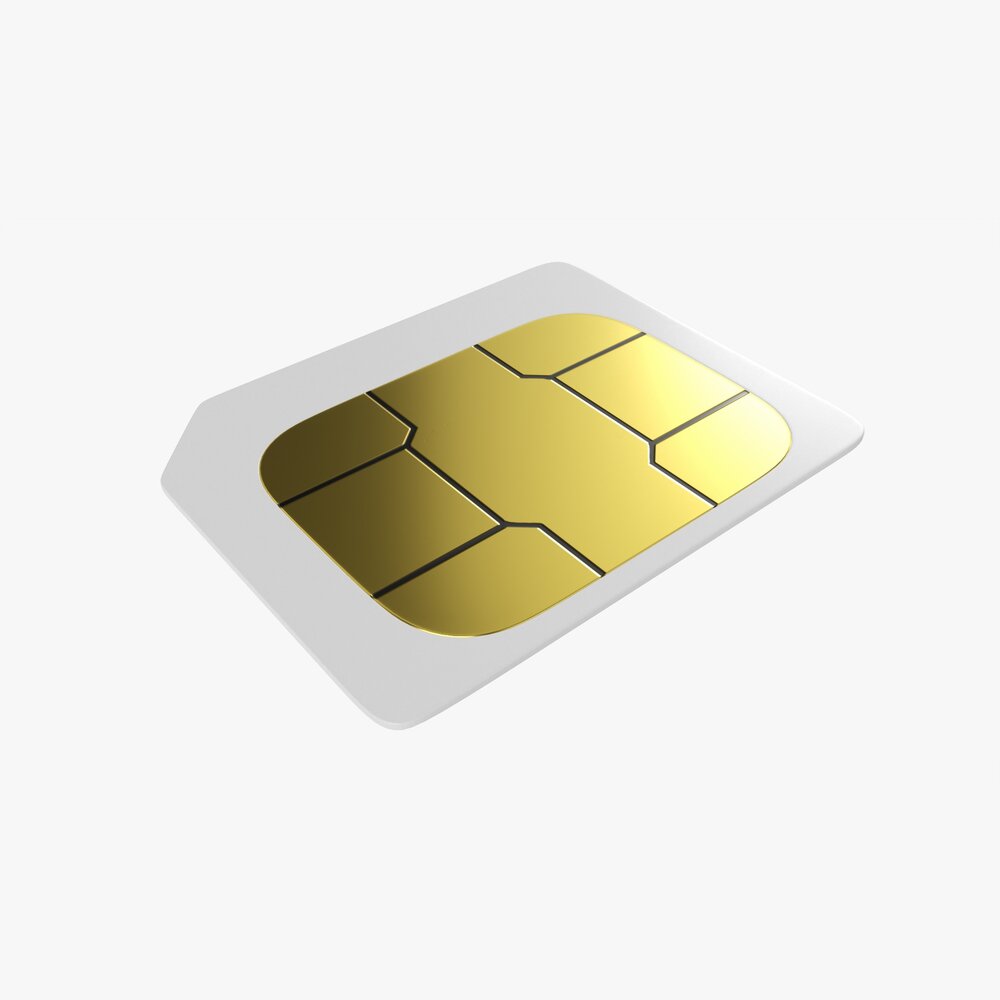 Mobile SIM Card 03 3D model - Download Electronic Accessories on ...