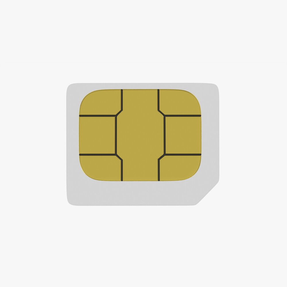 Mobile SIM Card 03 3D model - Download Electronic Accessories on ...
