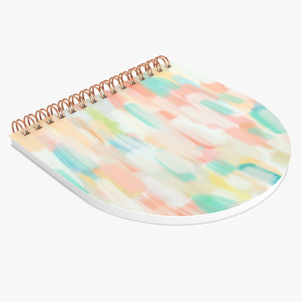 Notebook With Spiral 03 3D model - Download Stationery on 3DModels.org