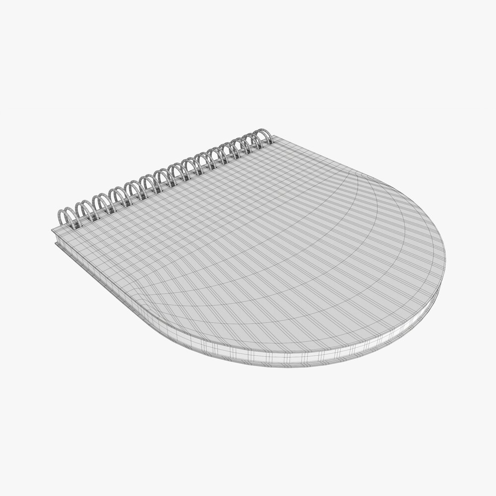 Notebook With Spiral 03 3D model - Download Stationery on 3DModels.org