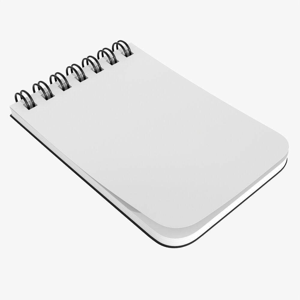 Notebook With Spiral 04 Flipped Modelo 3D - Descargar Papelería on ...