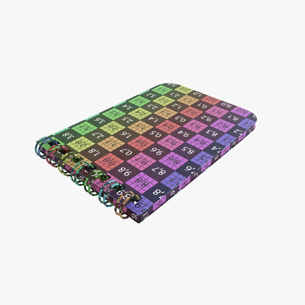 Notebook With Spiral 04 3D model - Download Stationery on 3DModels.org