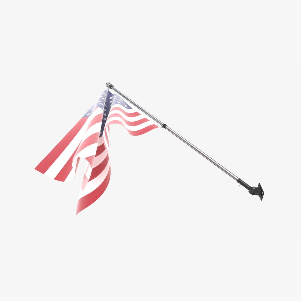 Outdoor Flagpole Kit 01 3D model - Download Street elements on 3DModels.org