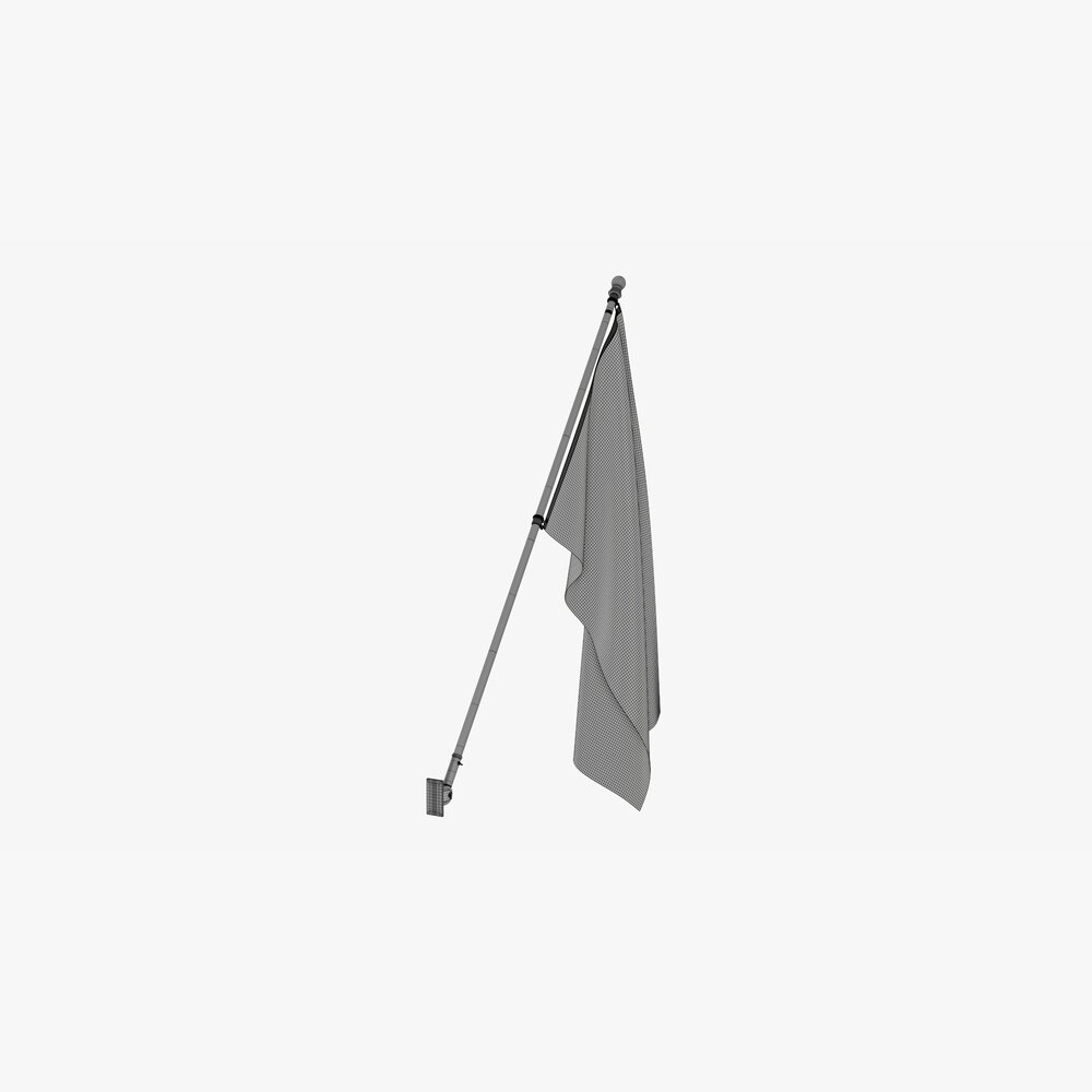 Outdoor Flagpole Kit 01 3D model - Download Street elements on 3DModels.org