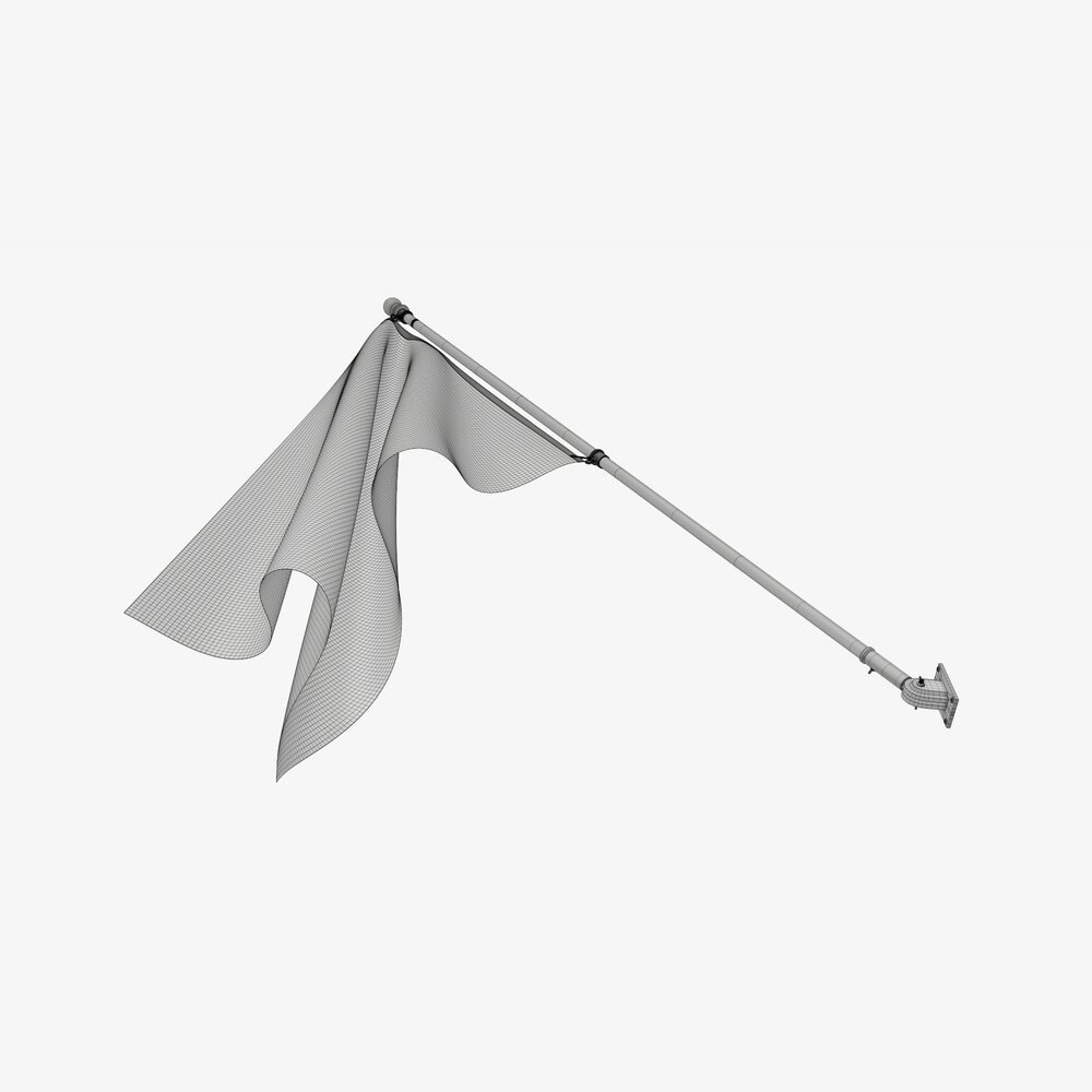 Outdoor Flagpole Kit 01 3D model - Download Street elements on 3DModels.org