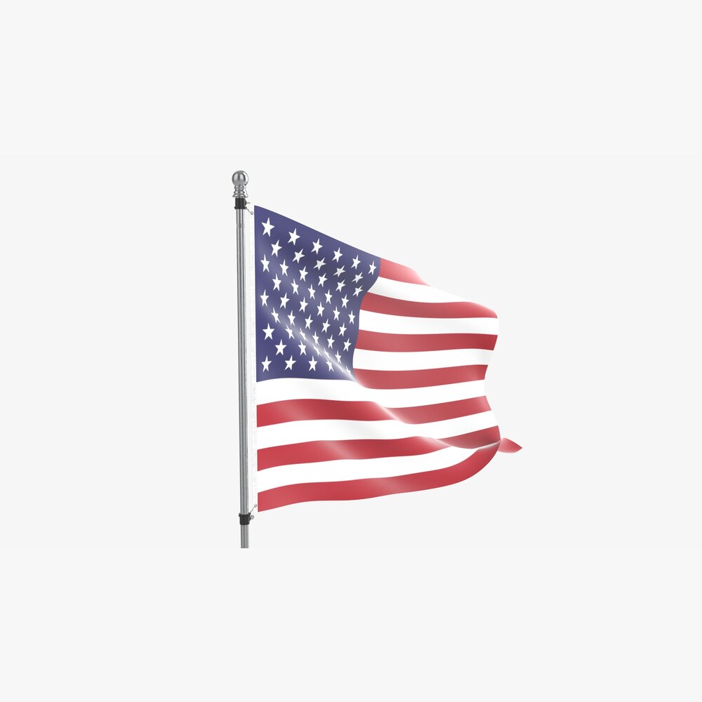 Outdoor Flagpole Kit 02 3D model - Download Street elements on 3DModels.org