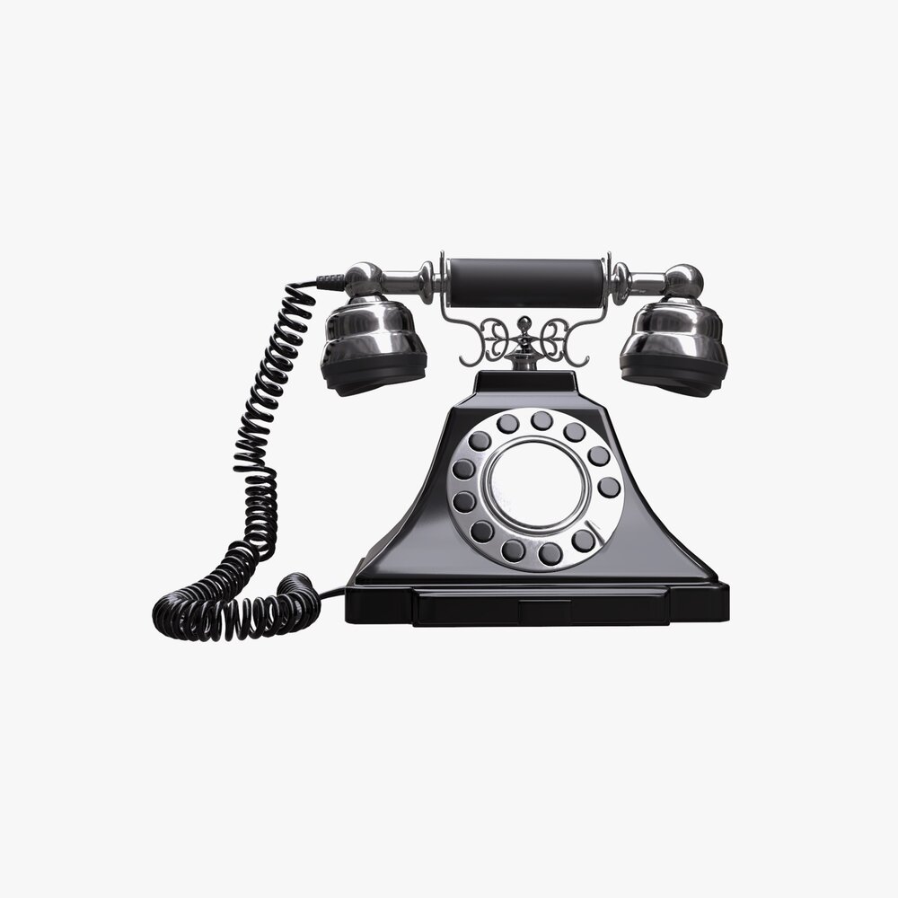 Vintage Old Classic Rotary Phone 3D model - Download Phones on 3DModels.org