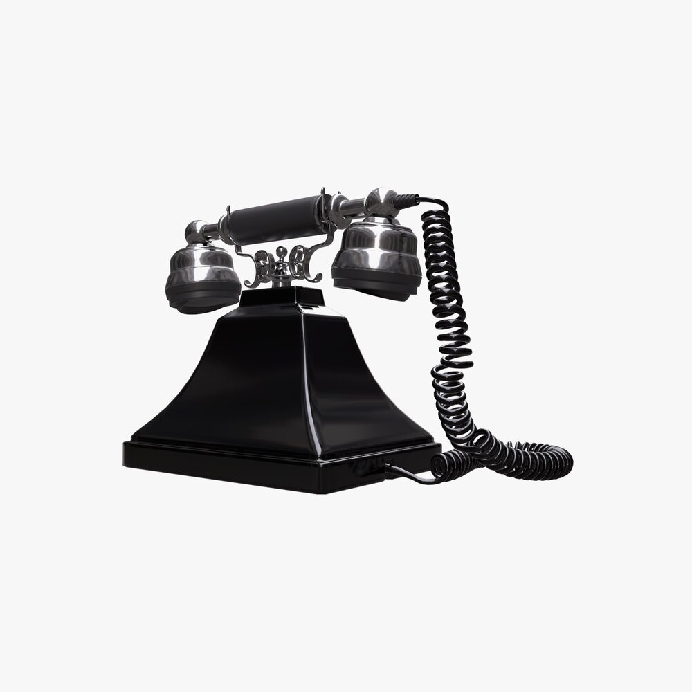 Vintage Old Classic Rotary Phone 3D model - Download Phones on 3DModels.org