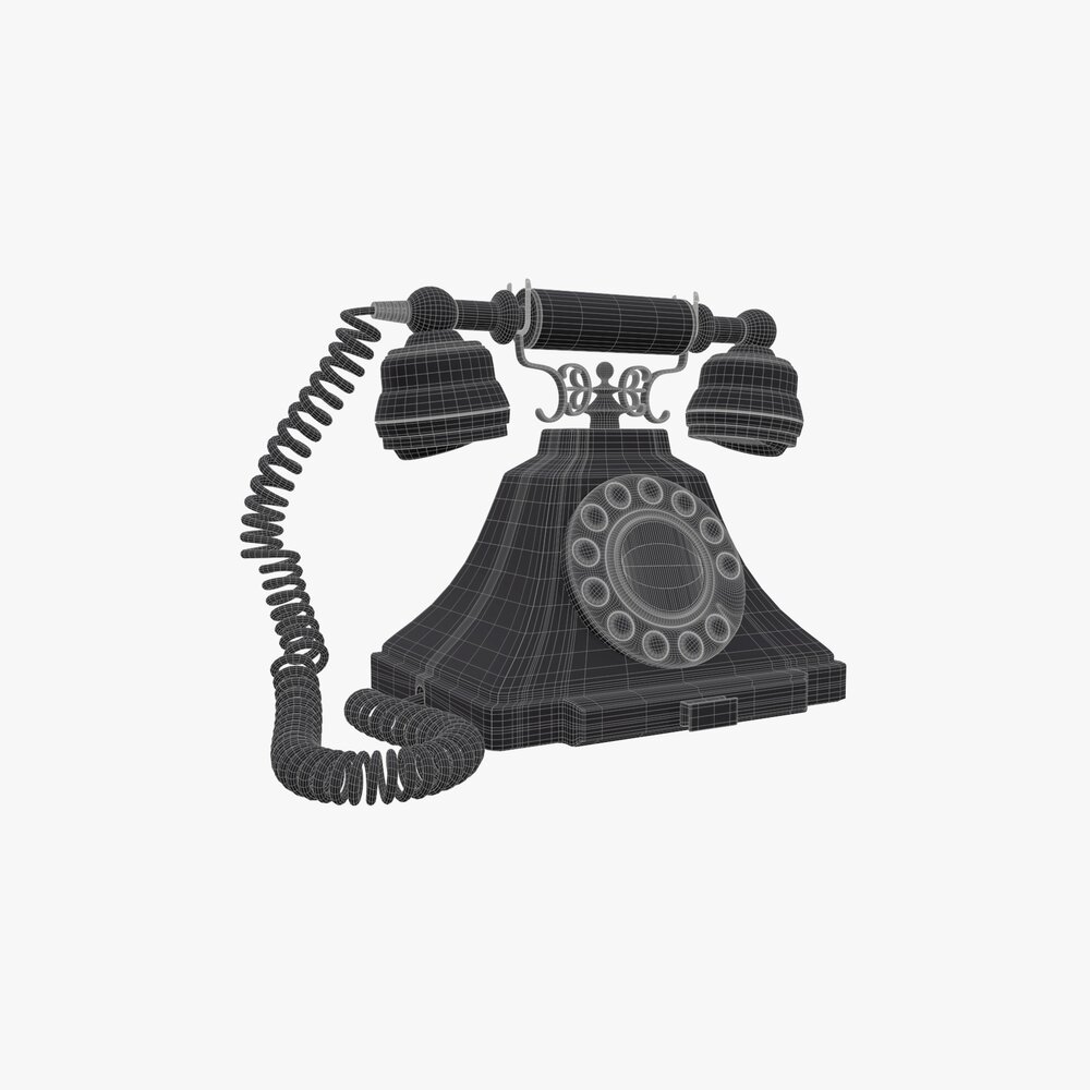 Vintage Old Classic Rotary Phone 3D model - Download Phones on 3DModels.org