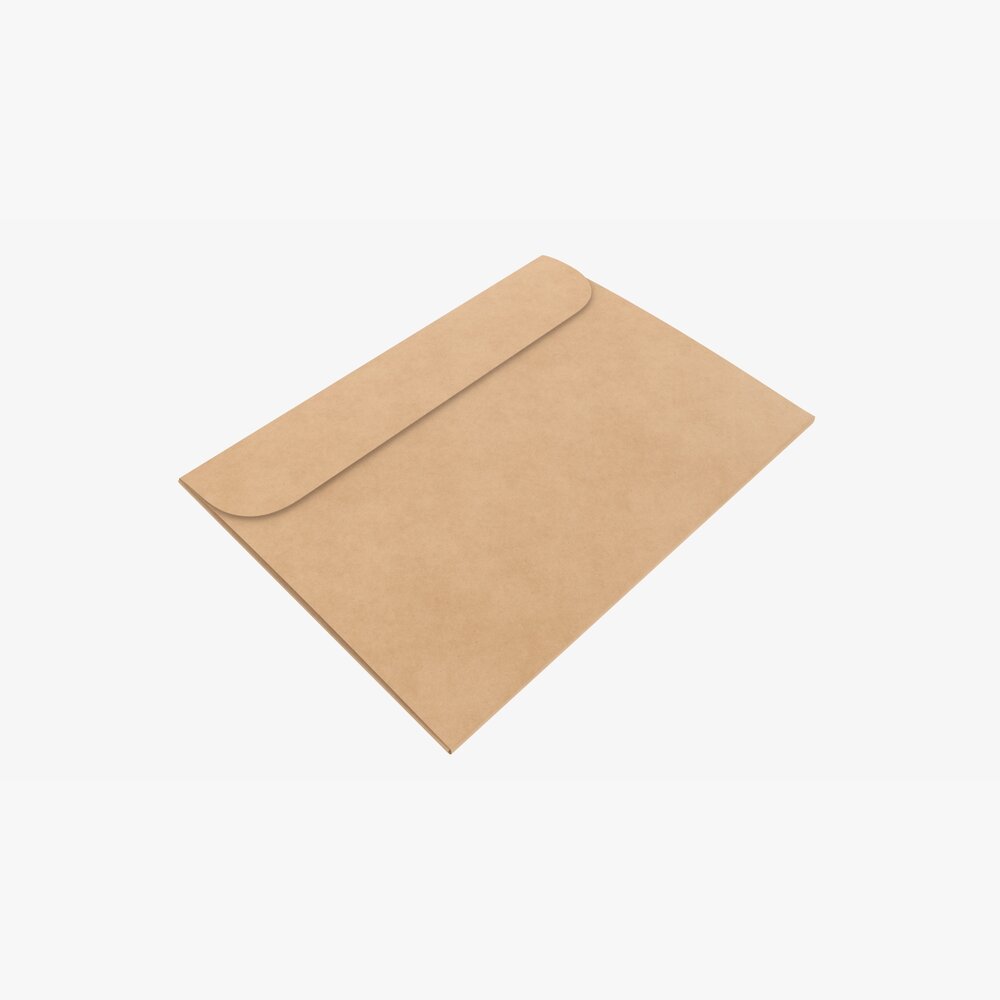 Paper Gift Envelope Mockup 3D model - Download Packaging and Boxes on ...