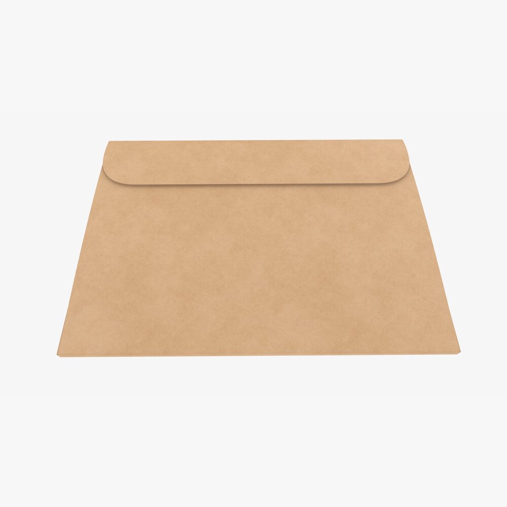 Paper Gift Envelope Mockup 3D model - Download Packaging and Boxes on ...
