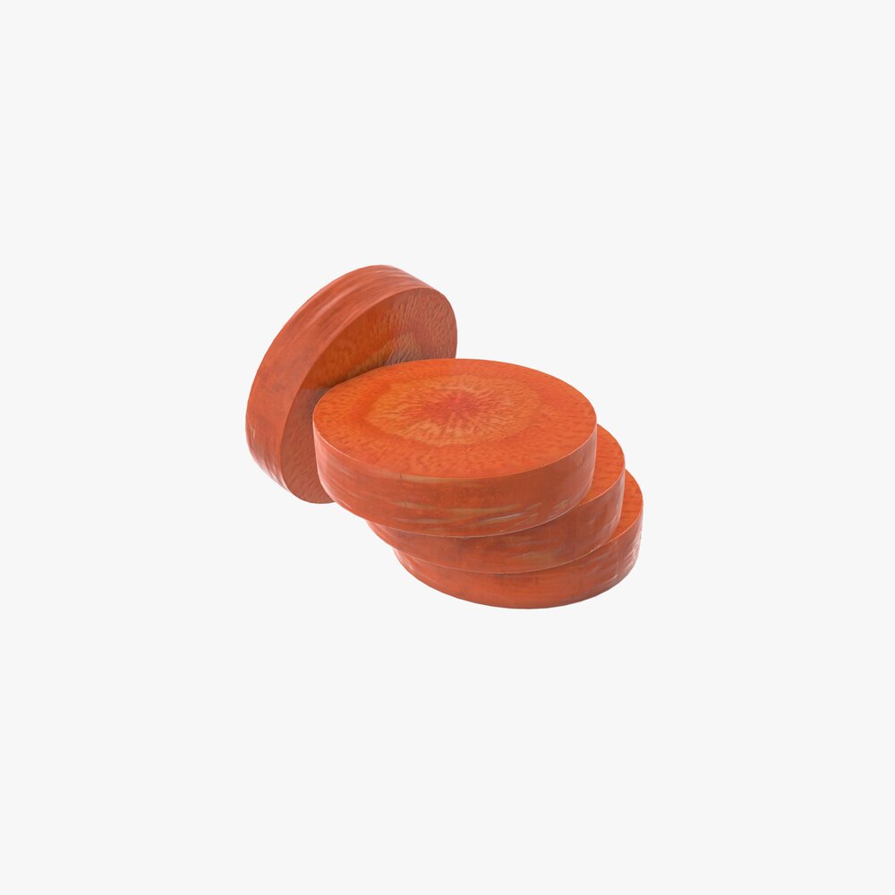 Carrot Slices 3D model - Download Vegetables on 3DModels.org