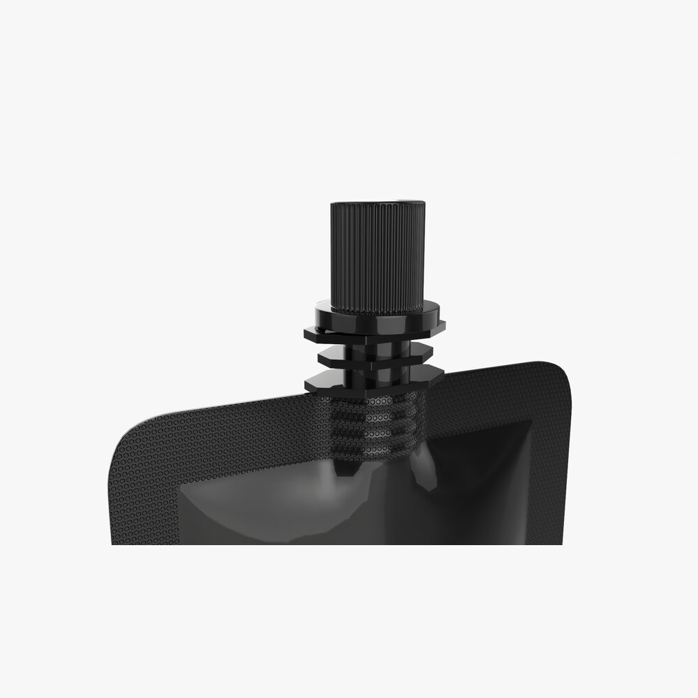 Pouch Tube Bag Packaging With Cap 3D model - Download Mockup on ...