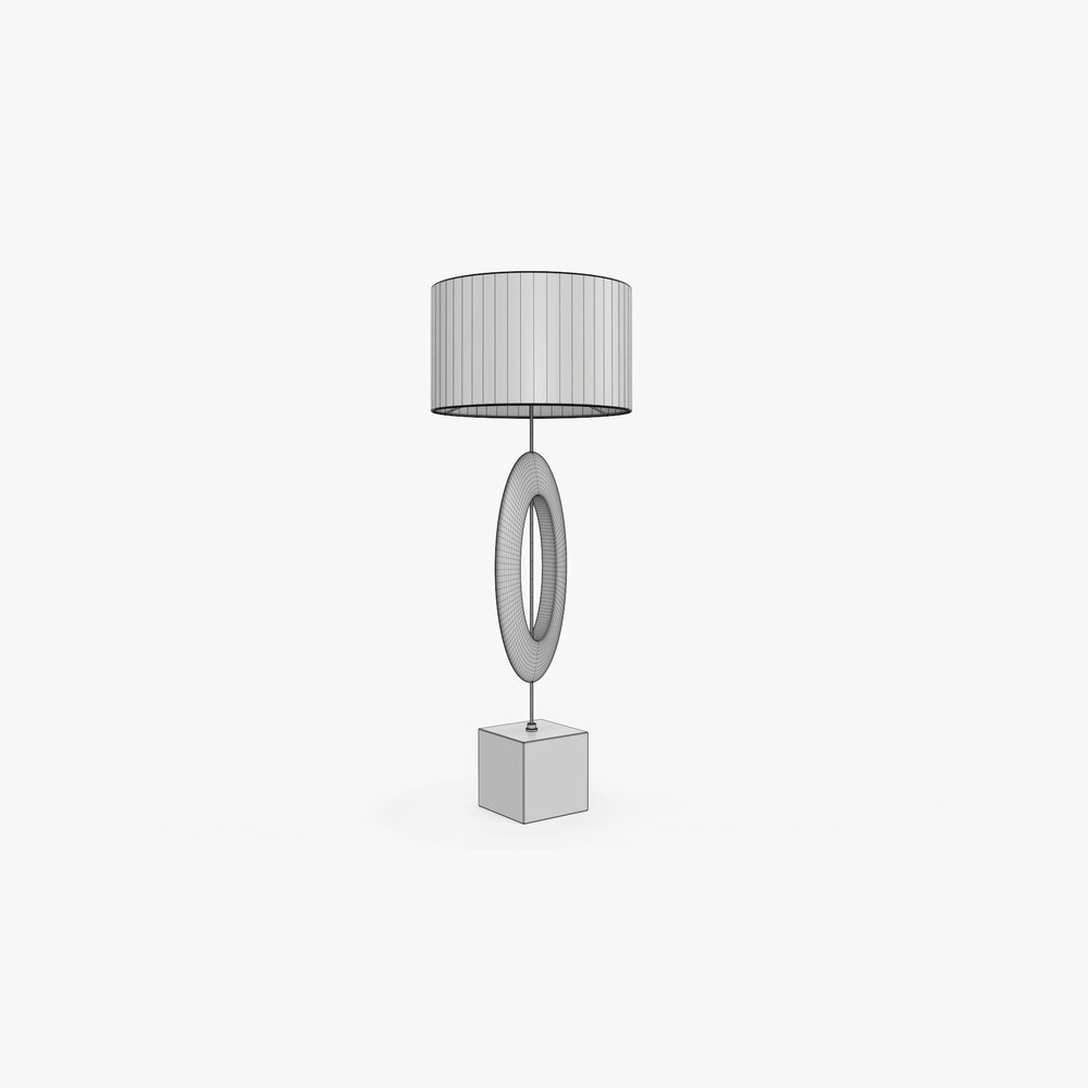 Lámpara de Mesa Elegante Con Pantalla Crema Modelo 3D - Descargar ...