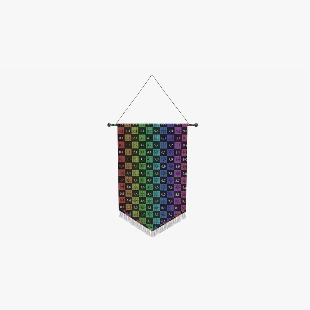 Banderín de Pared Mediano Modelo 3D - Descargar Aficiones on 3DModels.org