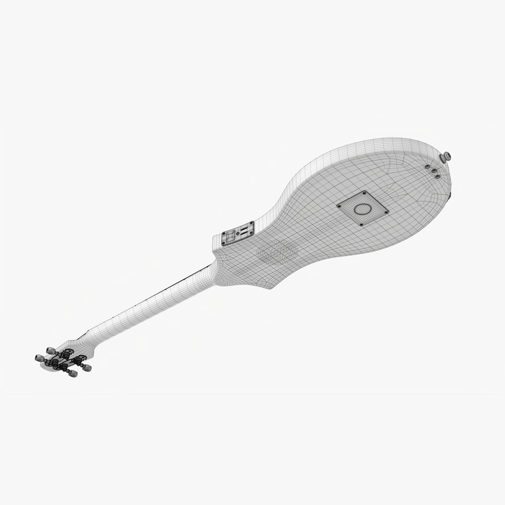 Acoustic 4-String Instrument 02 3D model - Download Musical Instruments ...