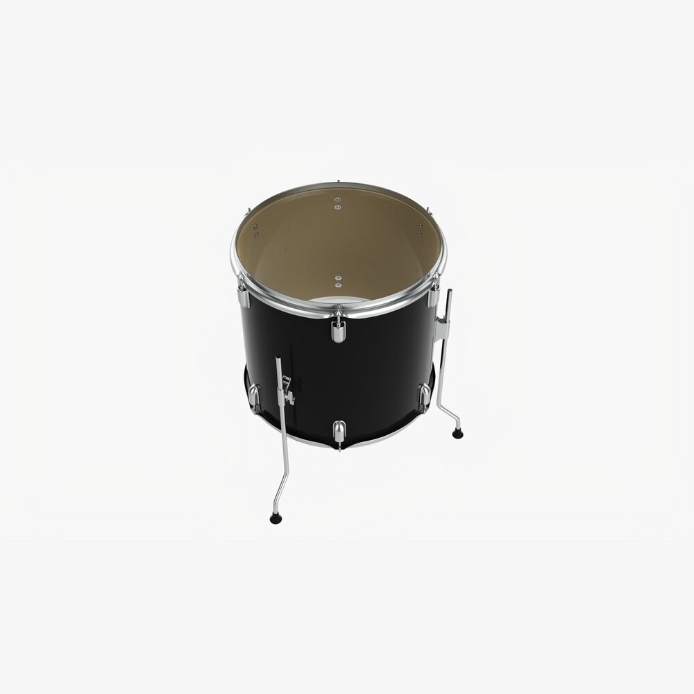Acoustic Floor Tom Drum 3D model - Download Musical Instruments on ...