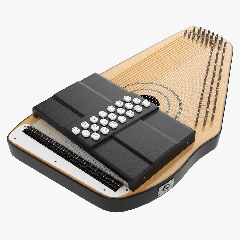 Instrumento Musical Autoharp de Madera Modelo 3D - Descargar ...