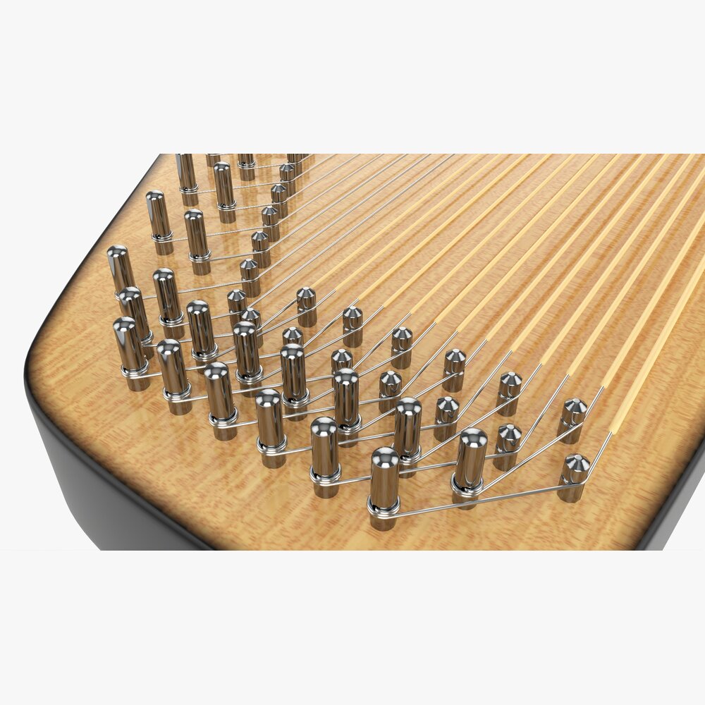 Autoharp Music Instrument 3D model - Download Musical Instruments on ...