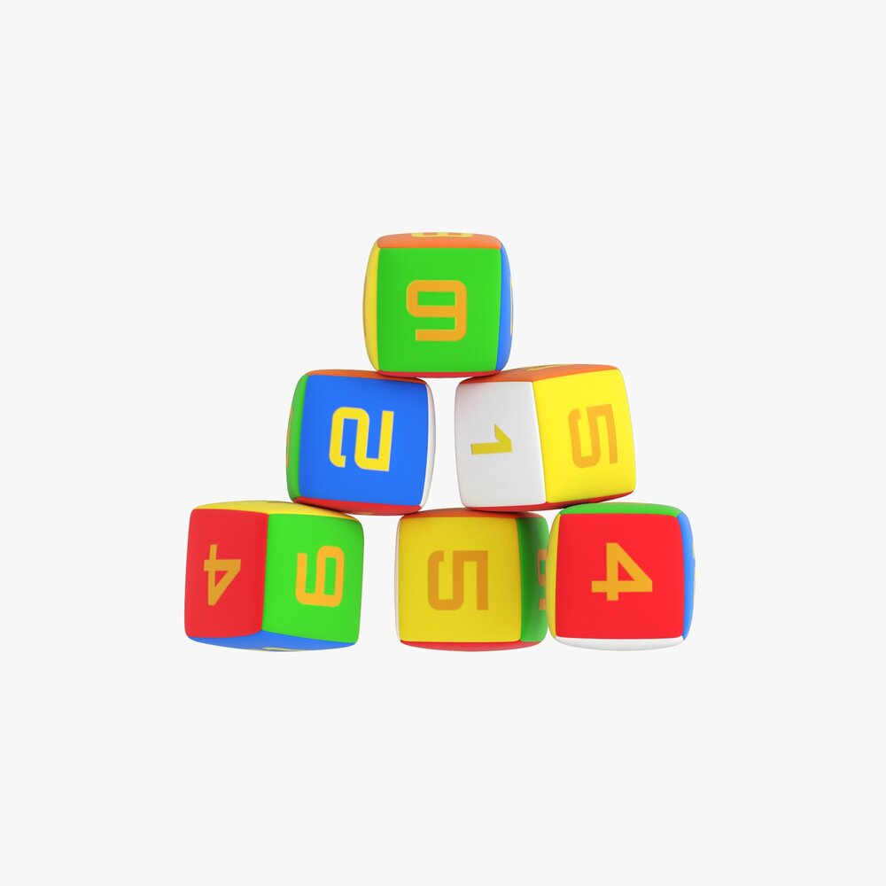 Colorful Soft Numeric Blocks for Toddler Learning 3D model - Download ...