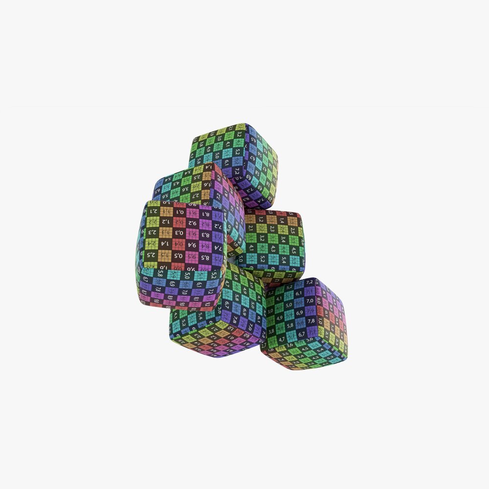 Colorful Educational Soft Cubes with Numbers 3D model - Download Toys ...