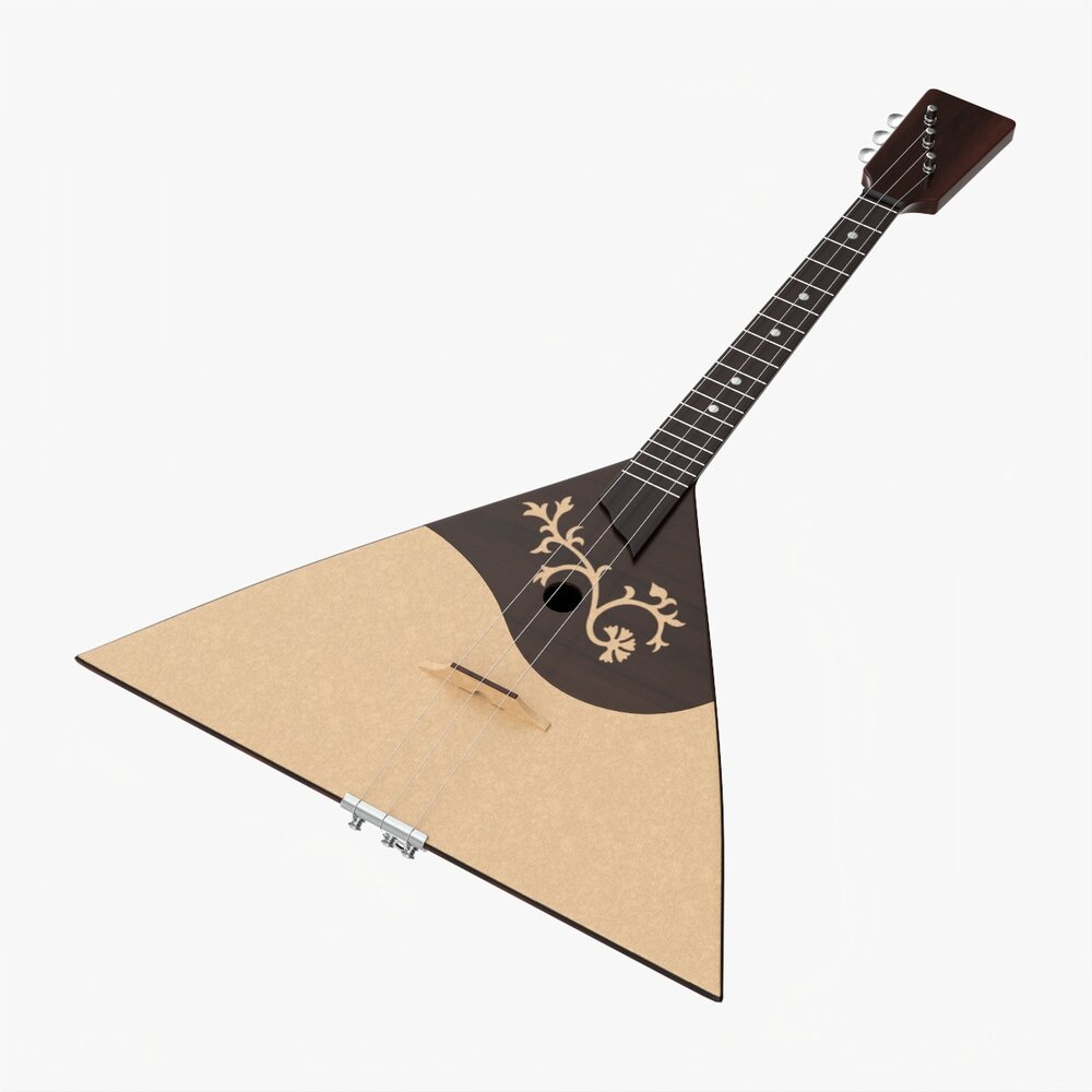 Balalaika 3-Strings 01 3D model - Download Musical Instruments on ...