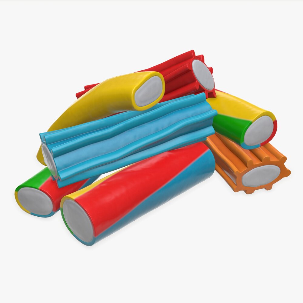 Caramelos de Goma Coloridos Modelo 3D - Descargar Postre on 3DModels.org