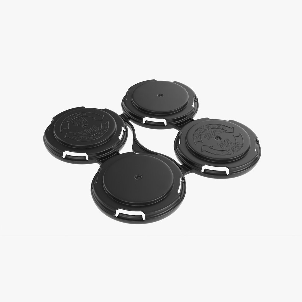 Clip Pak Carrier Handle Quadpak Standard Can 3D model - Download Mockup ...