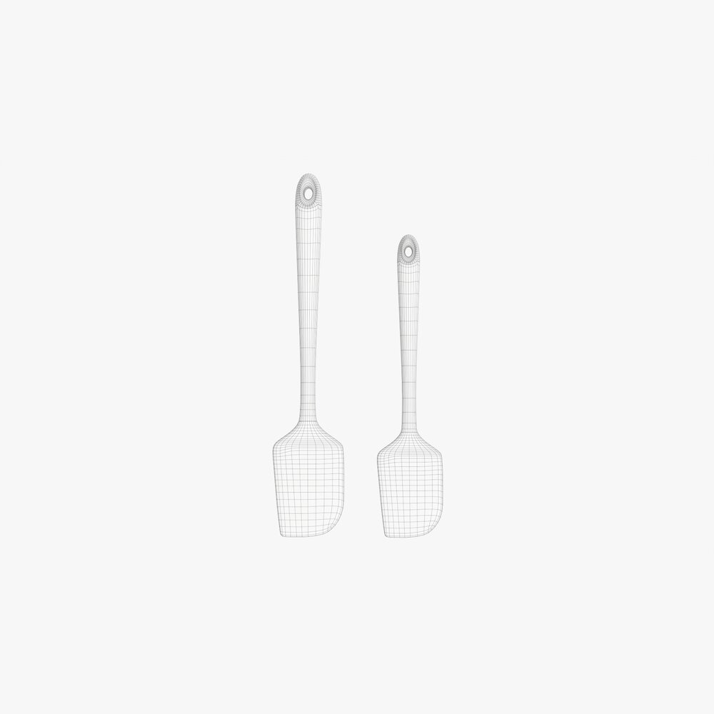Cooking Spatula Set 3D model - Download Tableware on 3DModels.org