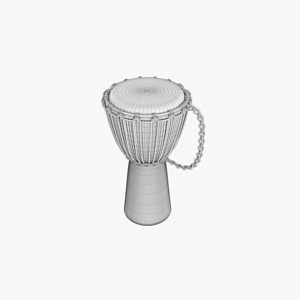 Djembe Percussion Instrument 3D model - Download Musical Instruments on ...