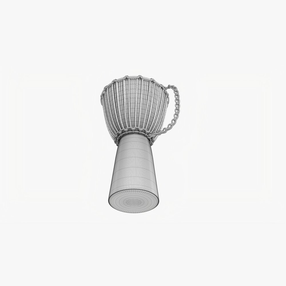 Djembe Percussion Instrument 3D model - Download Musical Instruments on ...