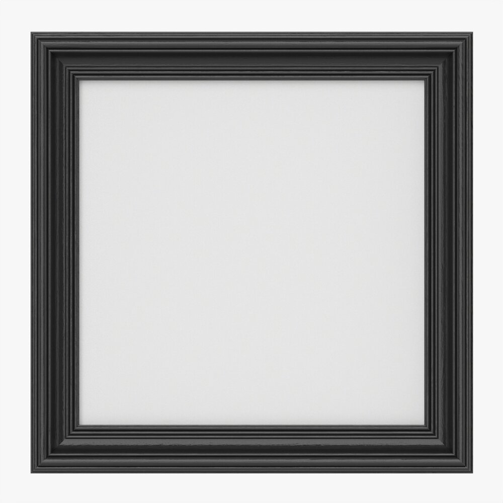 Marco Cuadrado Negro Elegante Con Interior Blanco Modelo 3D - Descargar ...