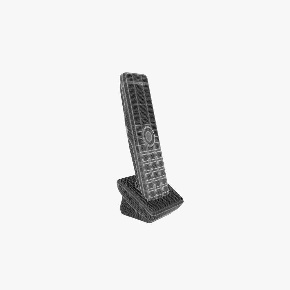Office Cordless Button Phone 3D model - Download Phones on 3DModels.org