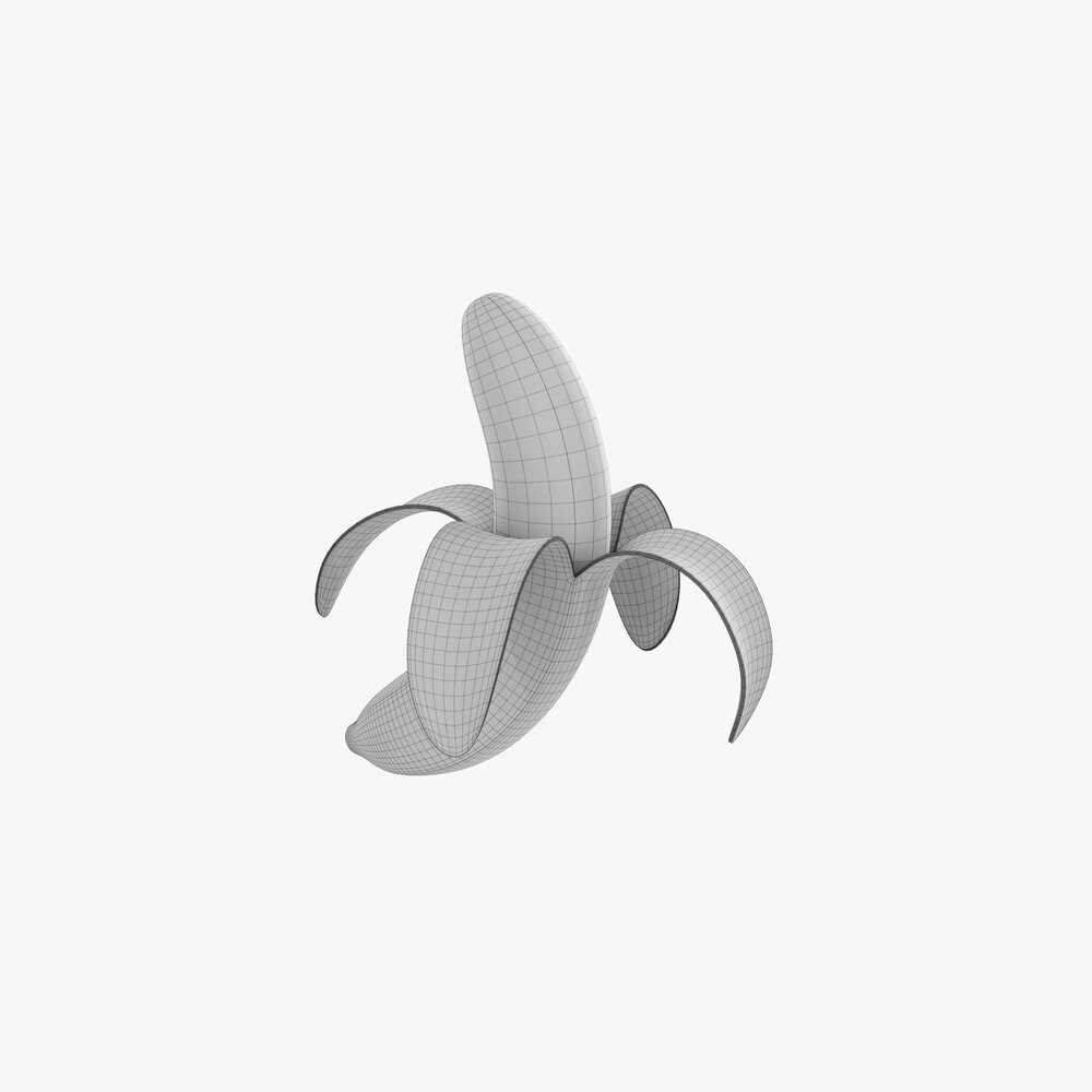 Half Peeled Banana 3D model - Download Fruit on 3DModels.org