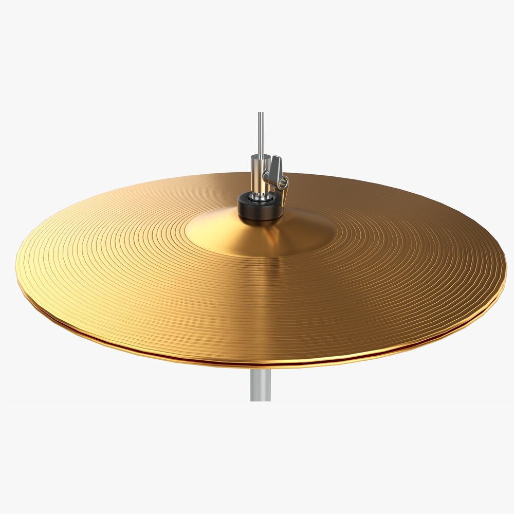 Hi-Hat Cymbals On Stand 3D model - Download Musical Instruments on ...